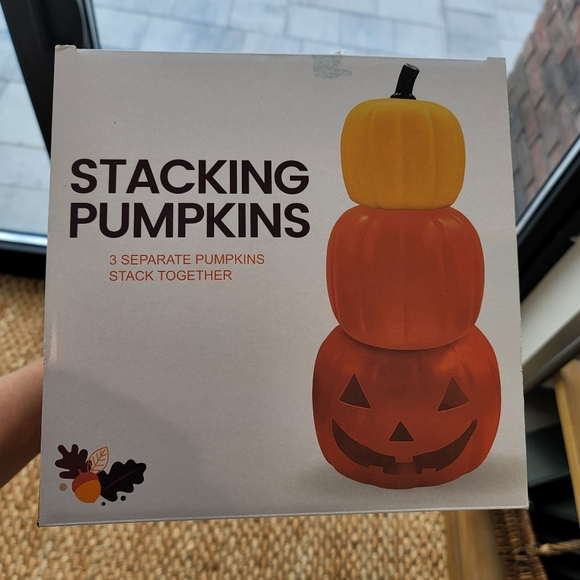 Holiday | Set Of 3 Stacking Pumpkins Stores Small One Side Has A ...